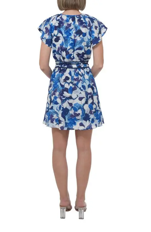 Adelyn Rae Belted Mini Dress In Blue - 70% Off | Editorialist