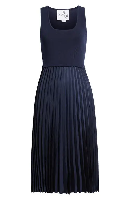 sam edelman women's mixed-media sleeveless pleated dress Sleeveless Pleated Minidress (Women)