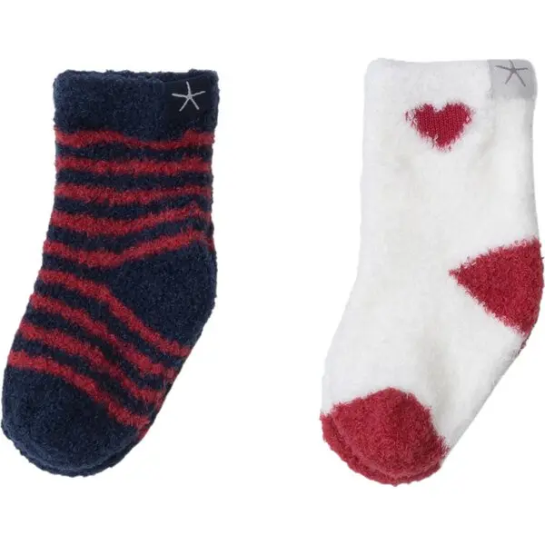 Barefoot Dreams 2-pack Socks - Marine-scarlet