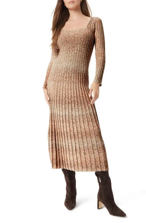 Sam Edelman Darya Ombr Ribbed Knit Midi Sweater Dress In Tan - 60% Off |  Editorialist