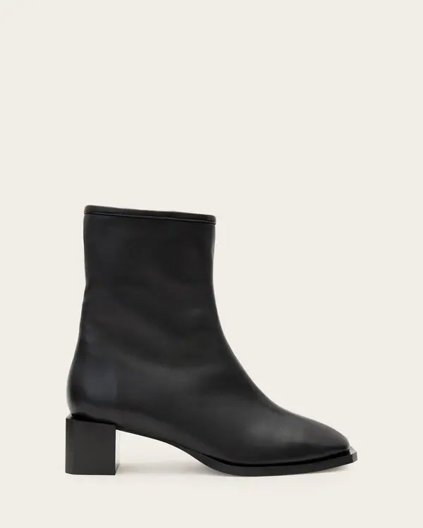 ALLSAINTS Avril Stretch-leather Ankle Boots - Black