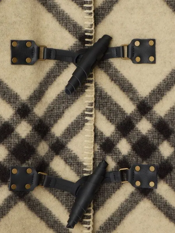 Burberry Vintage Check Wool Cape