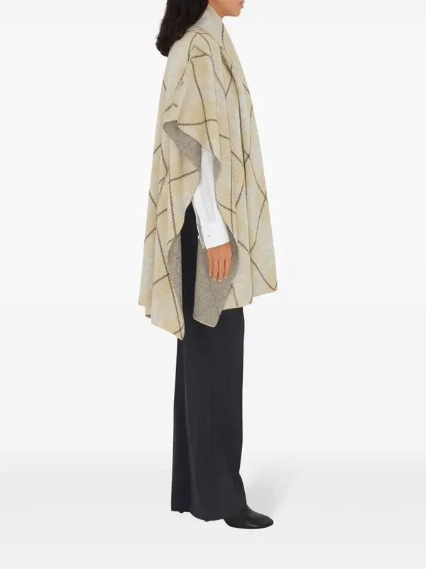 Burberry Checked Wool-blend Cape