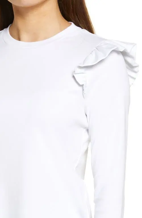 English Factory Ruffle Shoulder Top