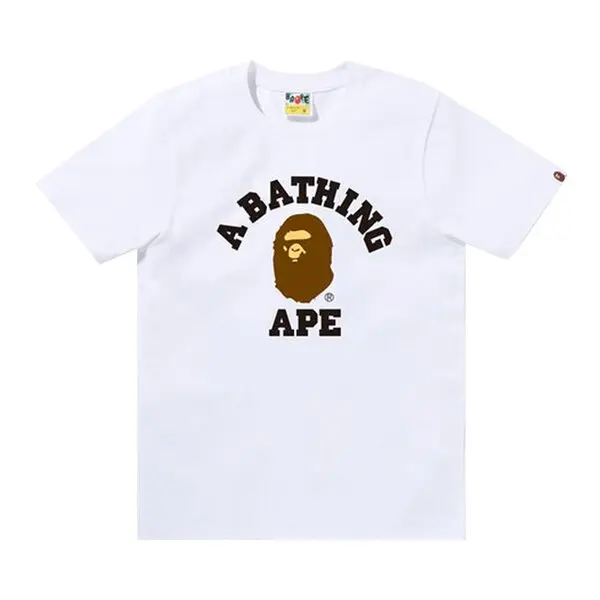 A BATHING APE College Tee - White