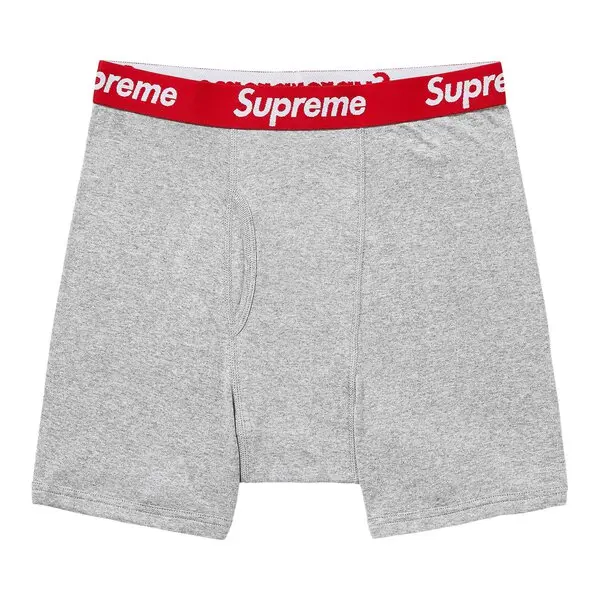 Supreme X Hanes Boxer Briefs 'heather - Grey