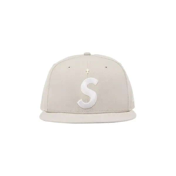 Supreme Gold Cross S Logo New Era Cap - Cream