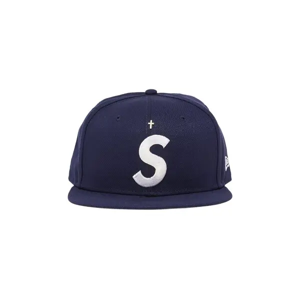 Supreme Gold Cross S Logo New Era Cap - Blue