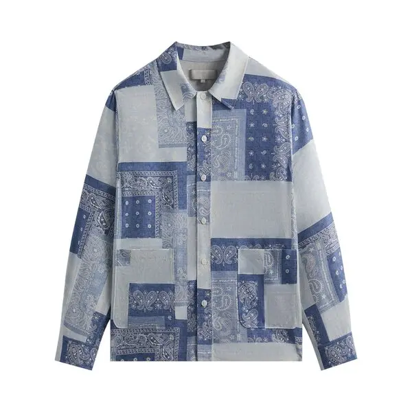 Kith Washed Paisley Overshirt - Blue