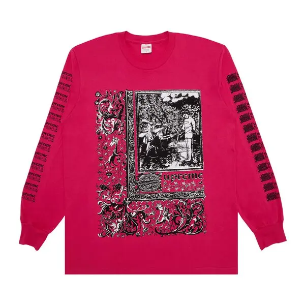 Supreme Saint Sebastian Long-sleeve Tee - Pink