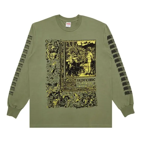 Supreme Saint Sebastian Long-sleeve Tee 'light Olive - Green