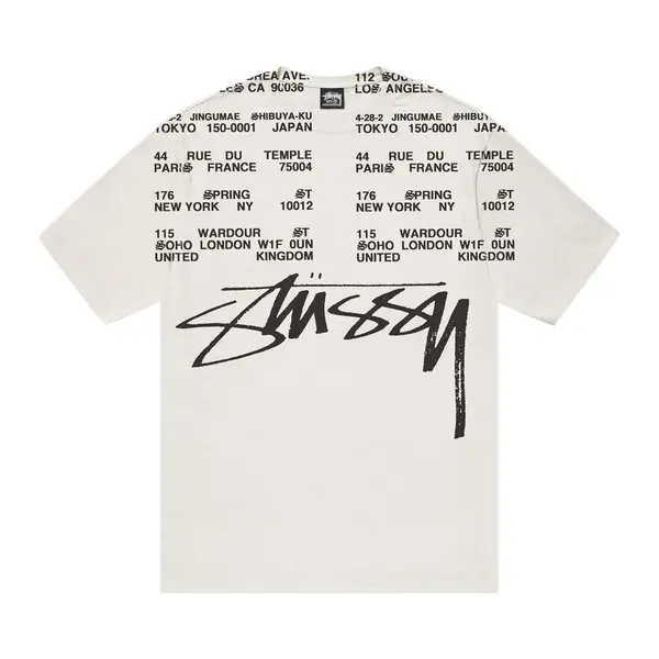 StÜssy Locations Tee Pigment Dyed 'natural - Cream