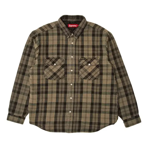 Supreme Quilted Flannel Snap Shirt - Black