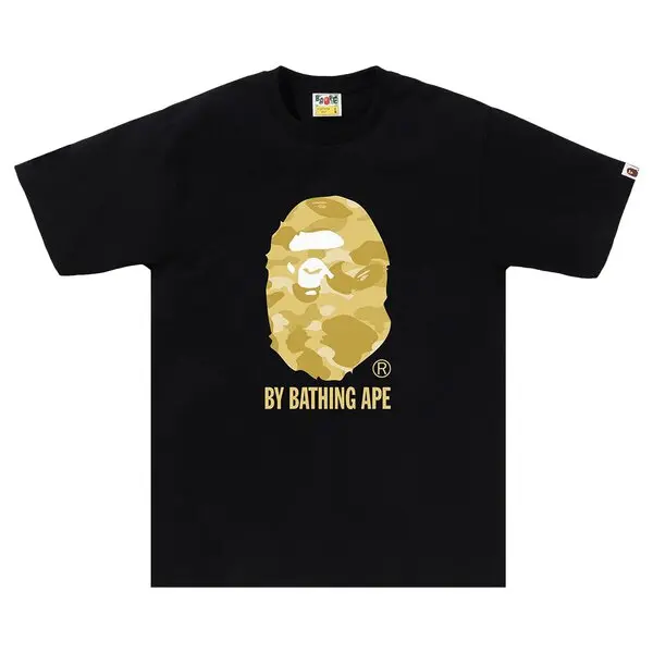 A BATHING APE Color Camo Tee - Black