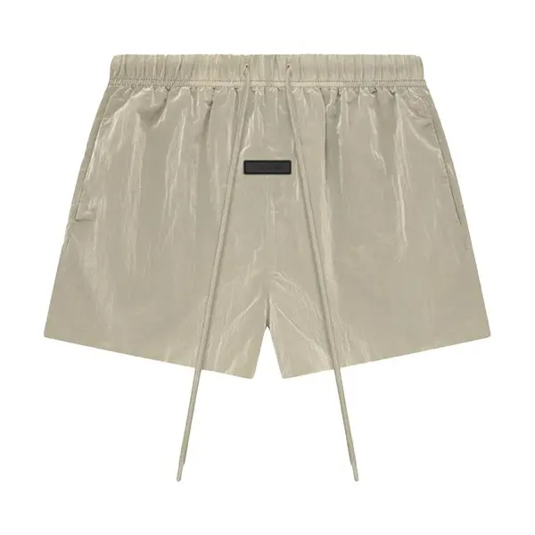 Fear Of God Crinkle Nylon Running Short 'garden - Yellow