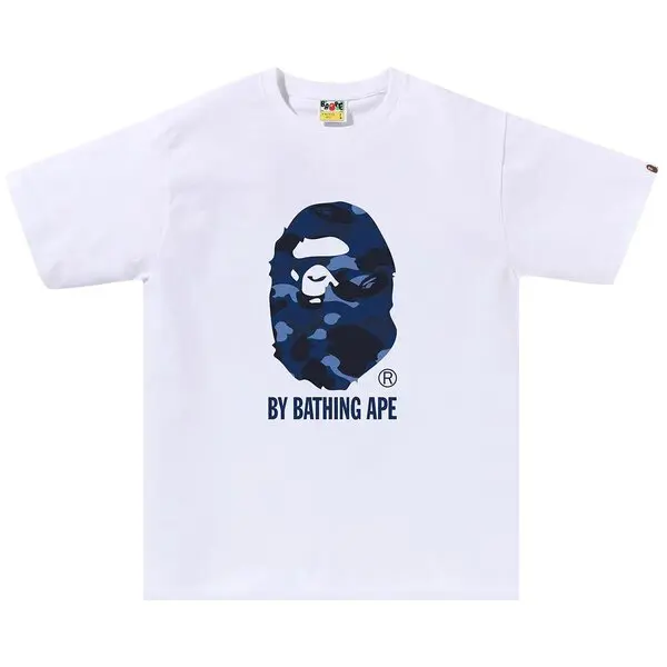 A BATHING APE Color Camo Bathing Ape Tee - White