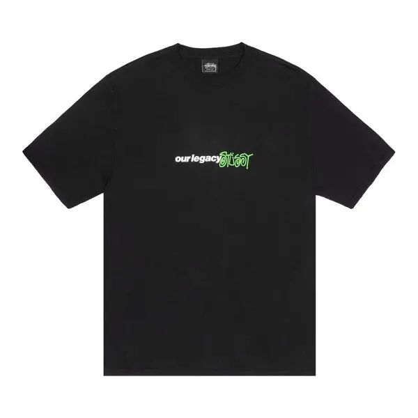 StüSsy X Our Legacy Work Shop Sport Pigment Dyed Tee - Black