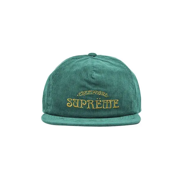 Supreme Champagne Corduroy 5-panel Cap - Green