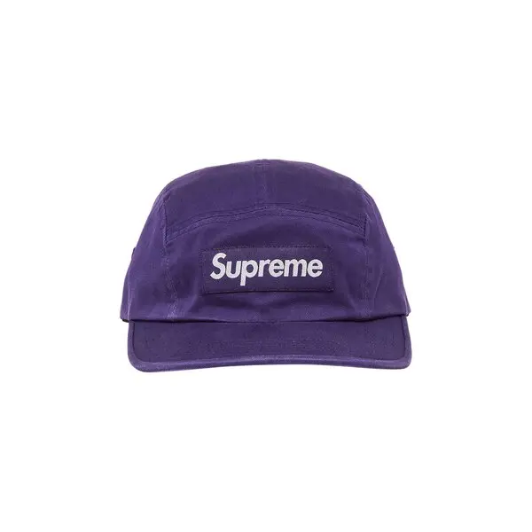 Supreme Washed Chino Twill Camp Cap - Purple