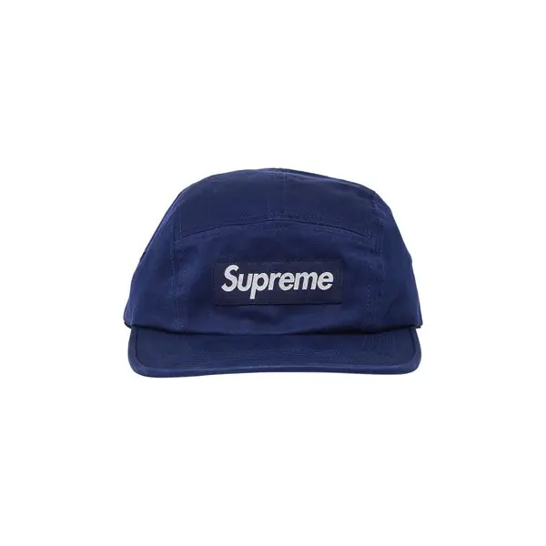 Supreme Washed Chino Twill Camp Cap - Blue