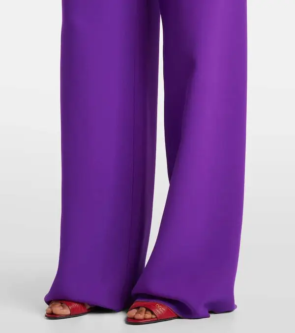 Valentino Garavani Cady Couture Wide-leg Pants