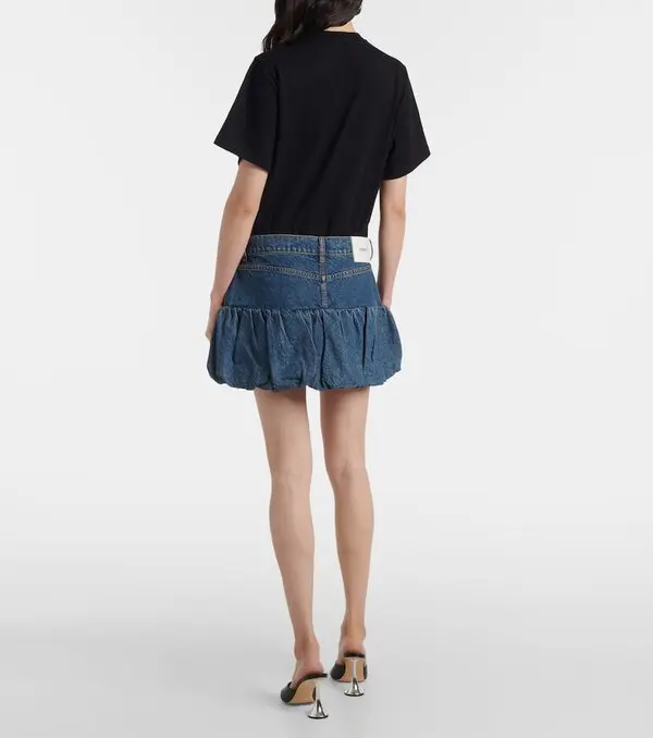 Coperni Balloon Denim Miniskirt