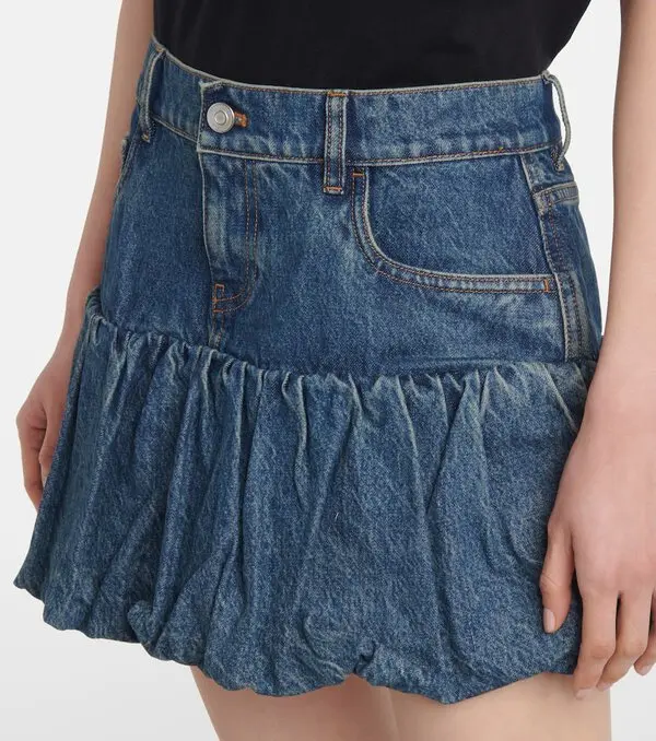 Coperni Balloon Denim Miniskirt