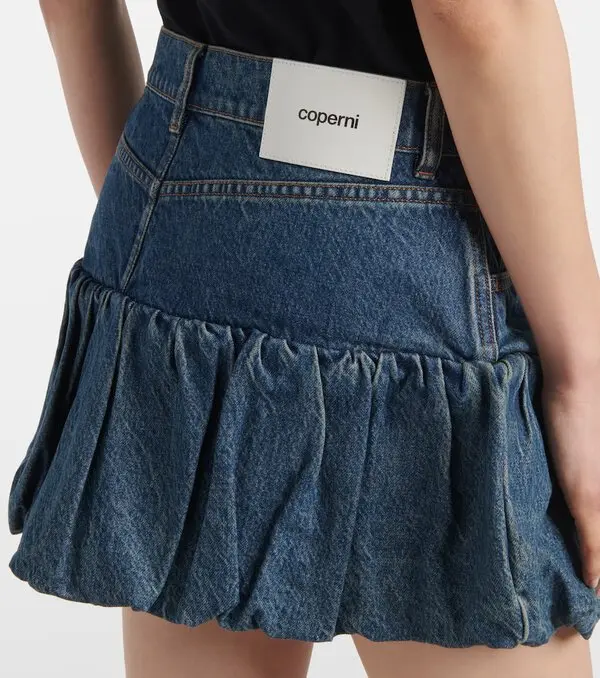 Coperni Balloon Denim Miniskirt
