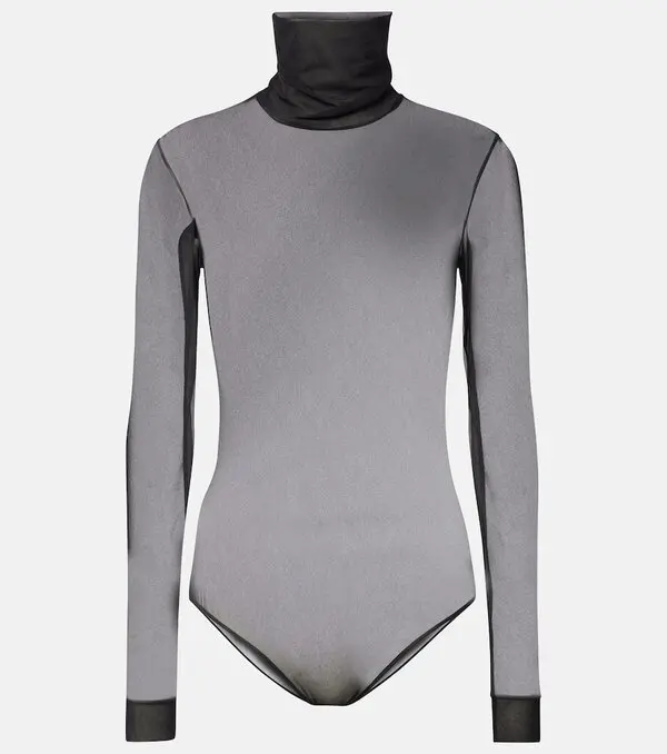MAISON MARGIELA Turtleneck Bodysuit - Black