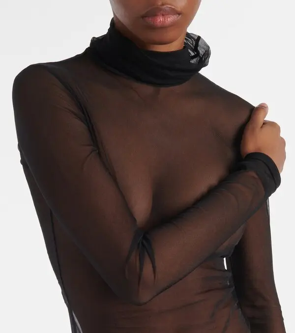 MAISON MARGIELA Turtleneck Bodysuit - Black