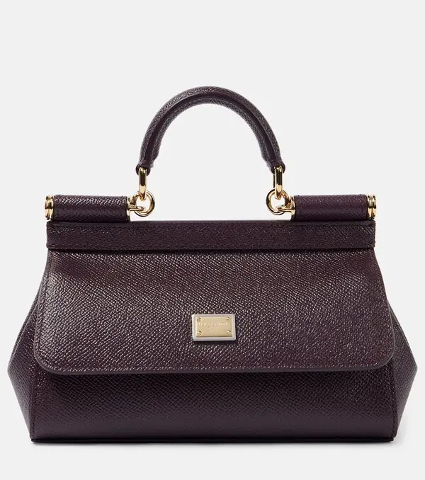Dolce & Gabbana Sicily Small Leather Tote - Brown