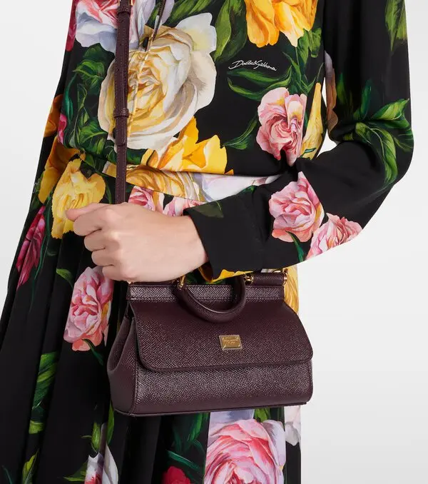 Dolce & Gabbana Sicily Small Leather Tote - Brown