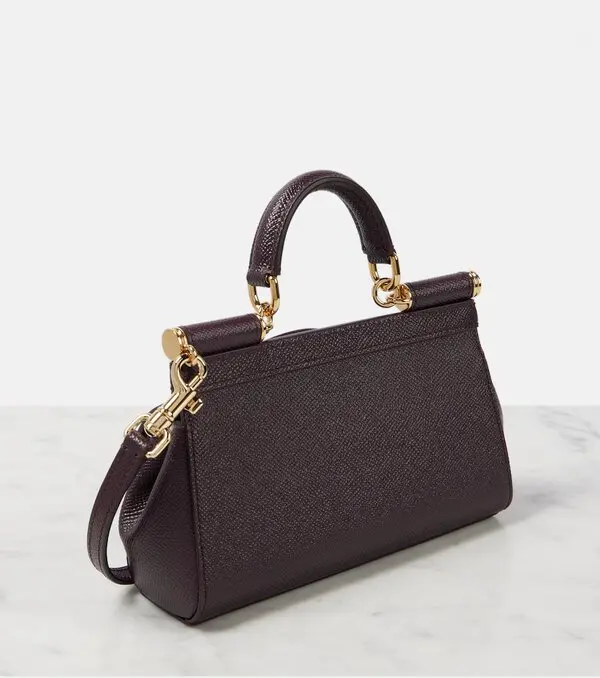 Dolce & Gabbana Sicily Small Leather Tote - Brown