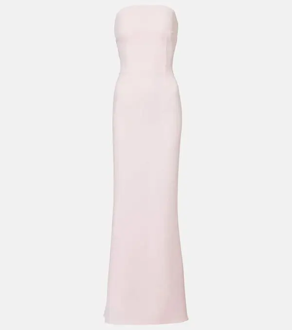 Safiyaa Sofie Embellished Crêpe Bustier Gown - Pink