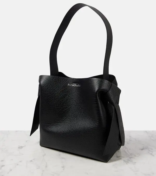 Acne Studios Musubi Medium Leather Shoulder Bag - Black