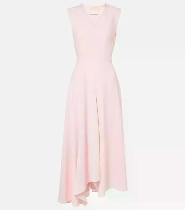 ROKSANDA Miral Asymmetric Satin Midi Dress - Pink