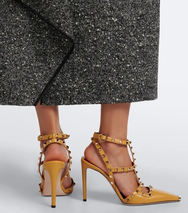 Valentino Garavani Rockstud Leather Slingback Pumps