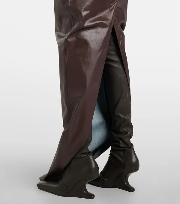 Rick Owens Denim Bustier Gown - Brown