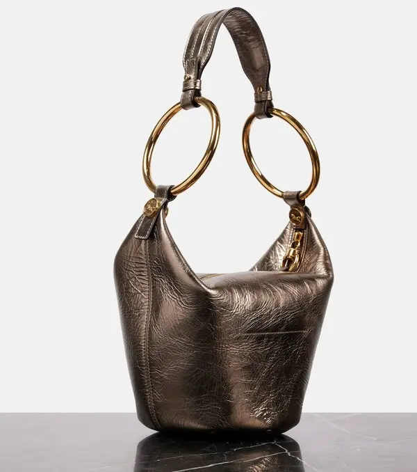 Chloé Small Leather Shoulder Bag - Silver