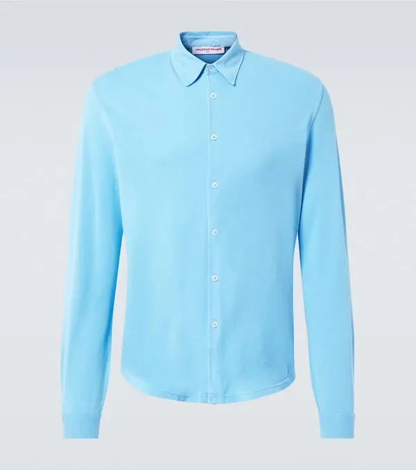 Orlebar Brown Giles Cotton Piqué Shirt - Blue
