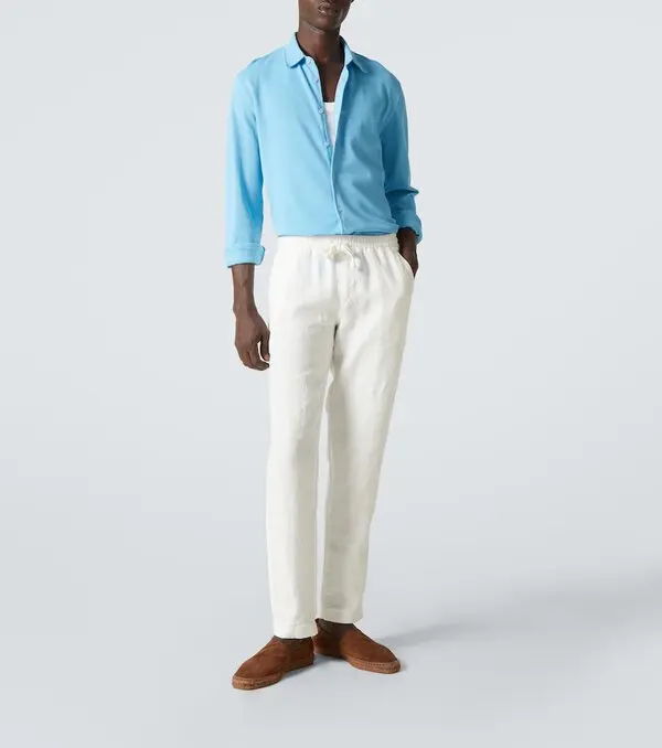 Orlebar Brown Giles Cotton Piqué Shirt - Blue