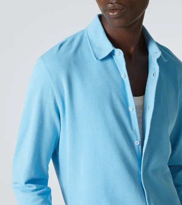 Orlebar Brown Giles Cotton Piqué Shirt - Blue