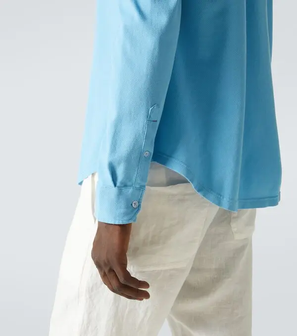 Orlebar Brown Giles Cotton Piqué Shirt - Blue