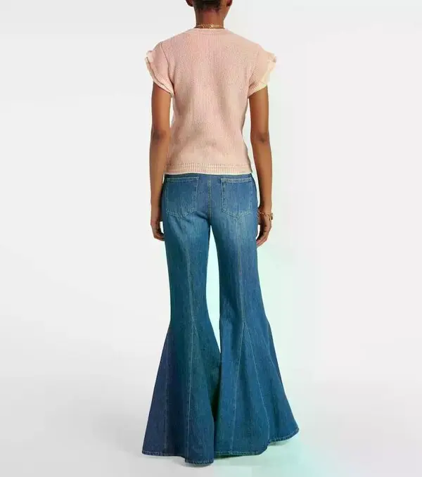 Chloé Ruffled Wool Knit Top