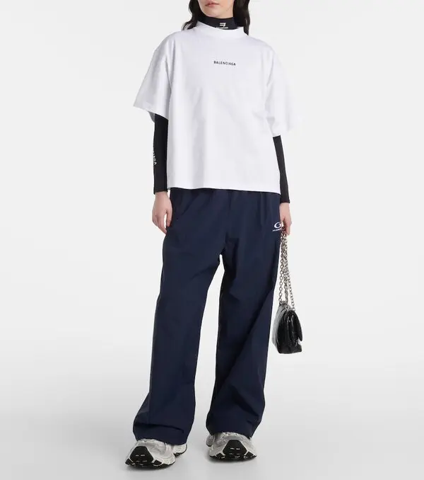 Balenciaga Logo Track Pants - Blue