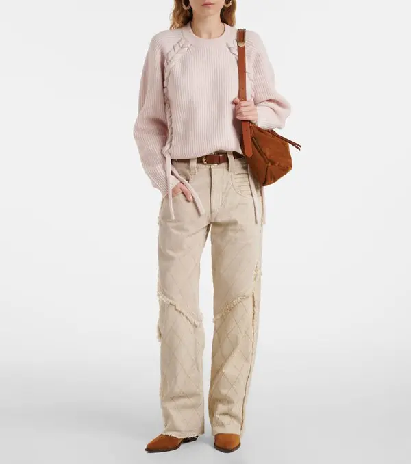 Isabel Marant Étoile Noelia Ribbed-knit Wool Sweater - Beige