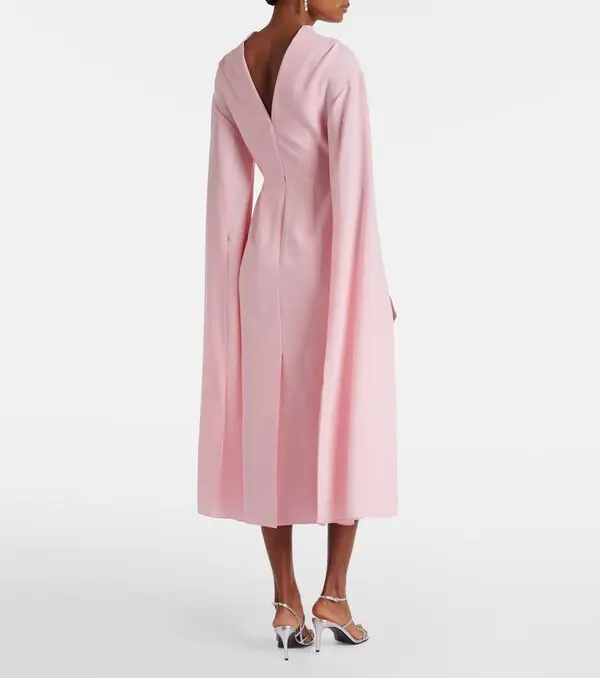 ROKSANDA Nour Draped Crêpe Midi Dress - Pink