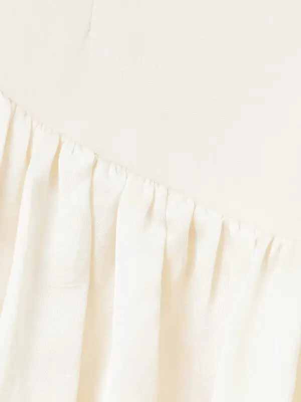 Unknown Mena Pleated Poplin And Dupioni Midi Dress