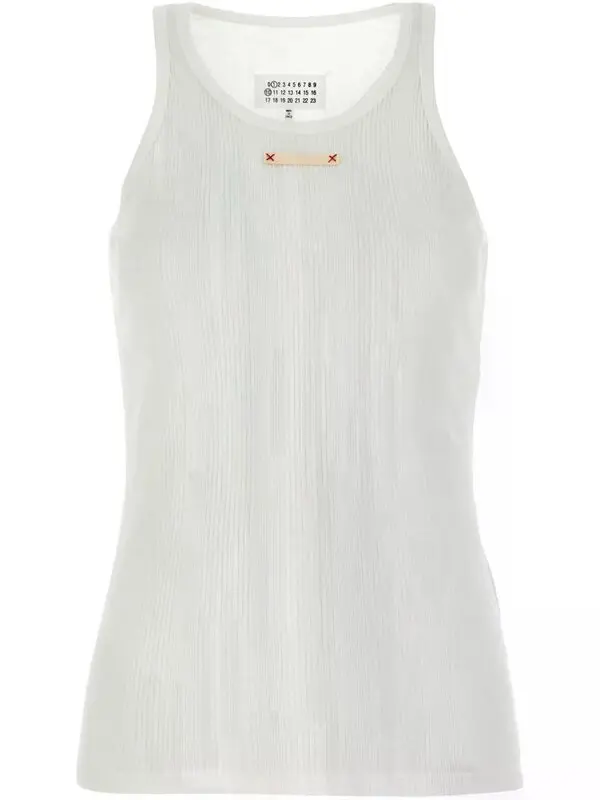 MAISON MARGIELA Ribbed Knit Top - White