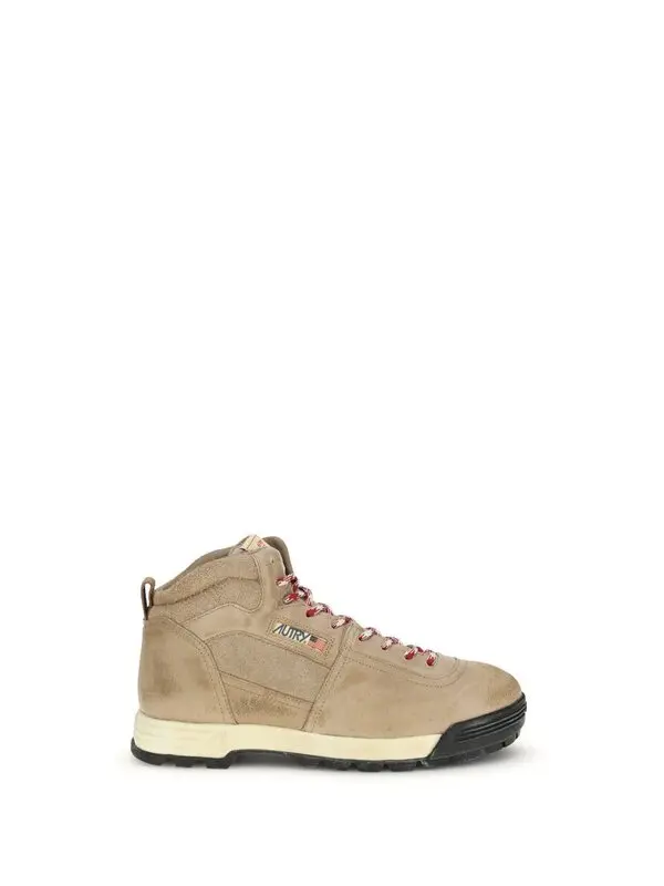 AUTRY Suede And Cordura Nylon Boots - Beige